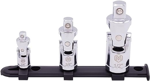 MichaelPro 3-Piece Universal Joint Socket Adapter Set, 1/4", 3/8", 1/2 ...