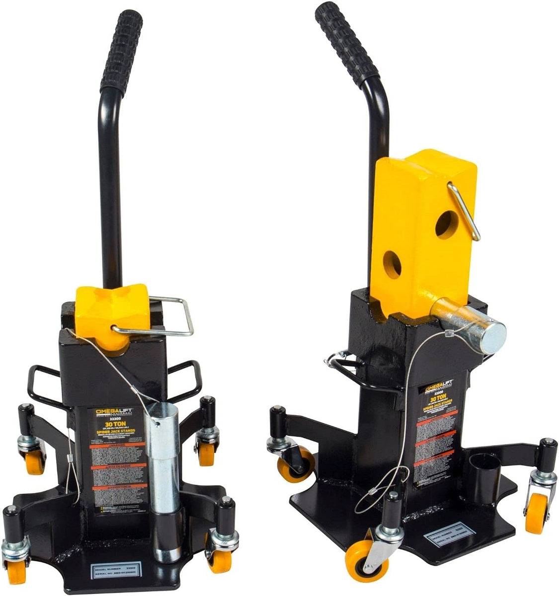 Omega Lift 30 Ton Jack Stands - Pin Style Stand with Heavy Duty Welded ...